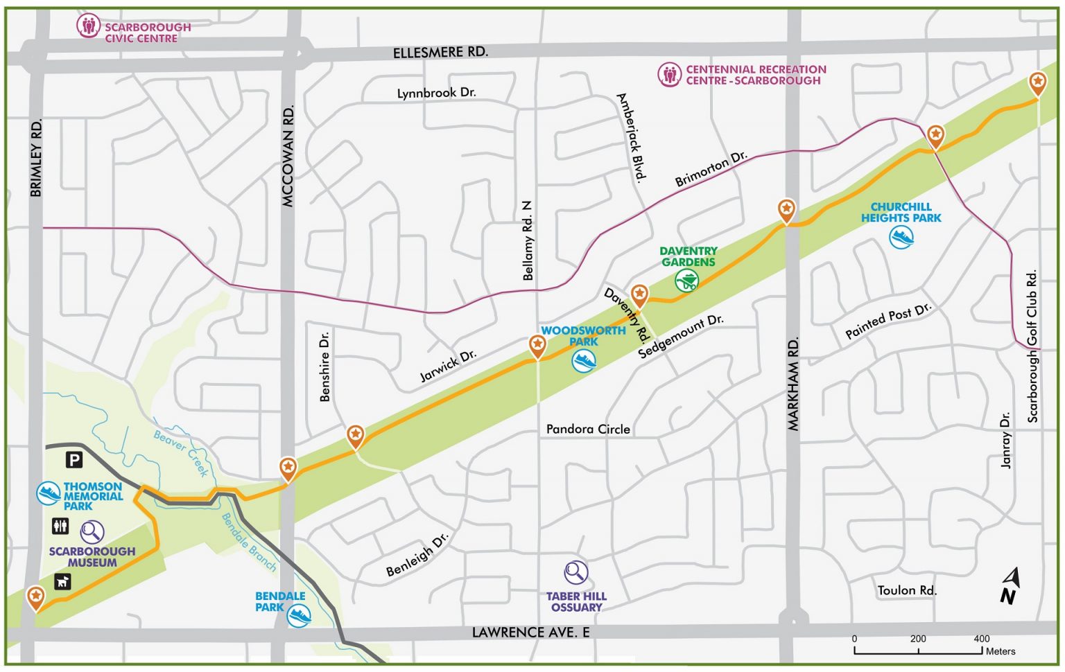 Public Access Map - The Meadoway